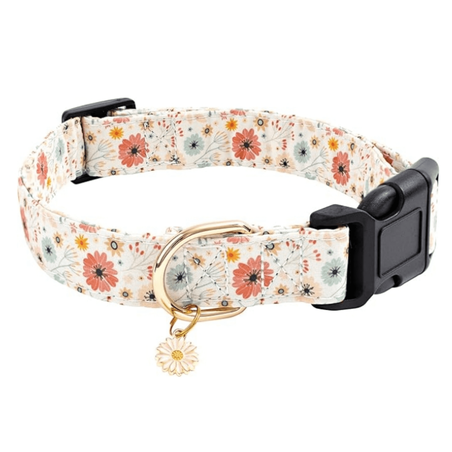 Cotton Designer Dogs Collar Cute Flower Dog Collars for Girl Female ...