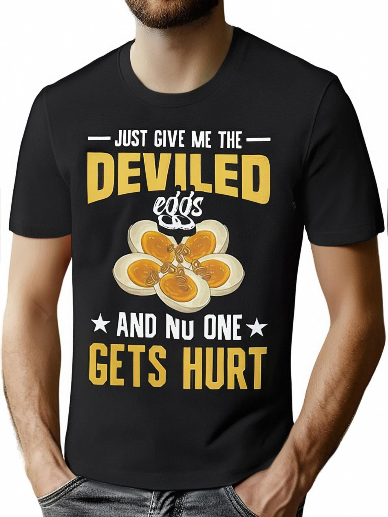 [Cotton Deviled Eggs Tee] Funny Cotton T-Shirt - Men's Premium Deviled ...