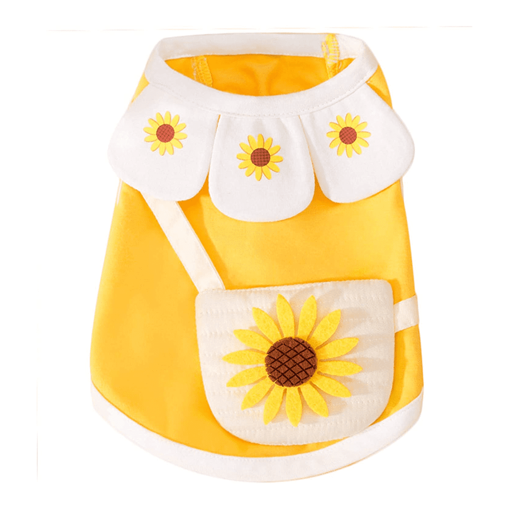 Cotton Dog Shirts for Small Dogs Summer Pet Clothes Cute Sunflower Vest ...
