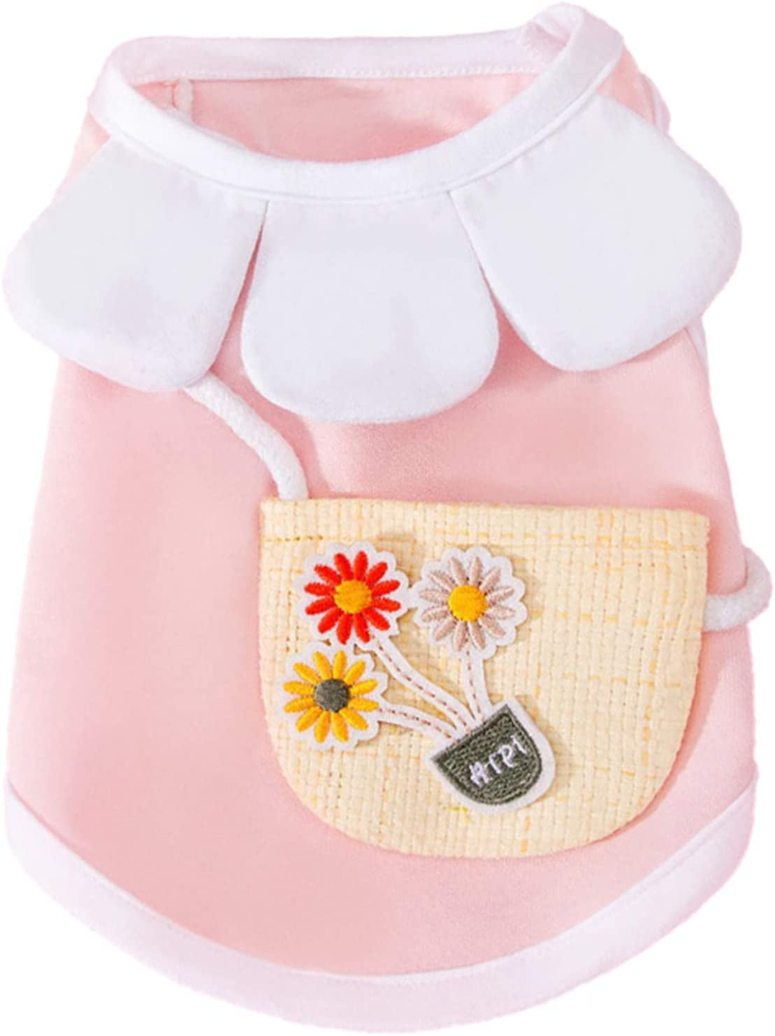 Cotton Dog Shirts for Small Dogs Summer Pet Clothes Cute Sunflower Vest ...