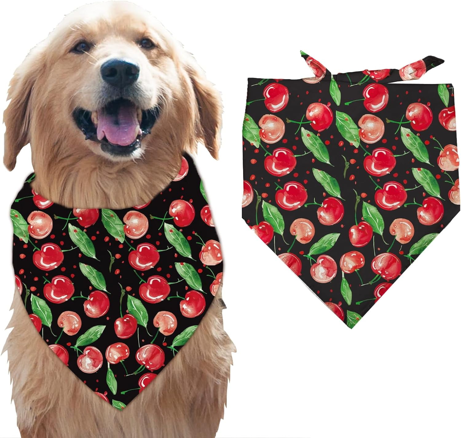 Cotton Dog's Kerchief Triangle Pet's Bandana Cherry 380x780mm DIY ...
