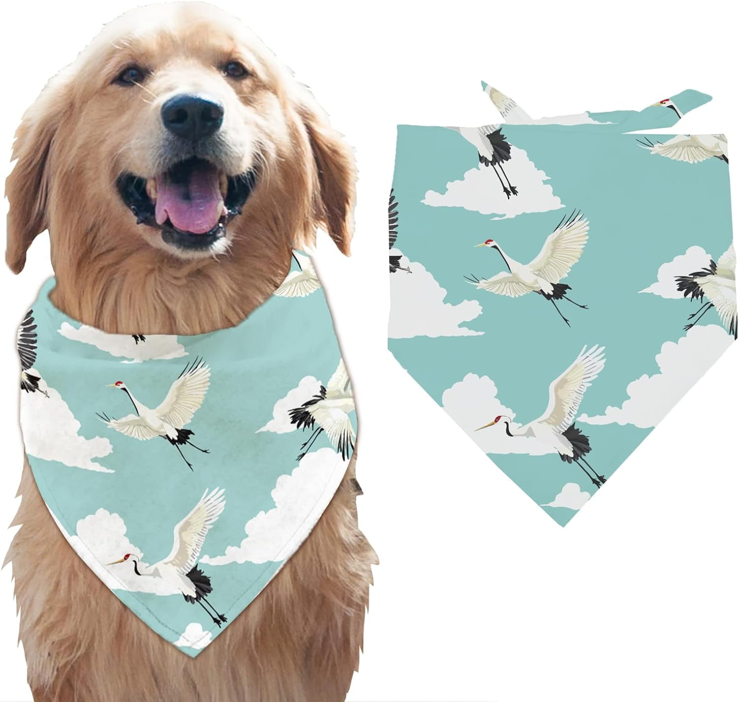 Cotton Dog's Kerchief Triangle Pet's Bandana Father Theme Crane ...