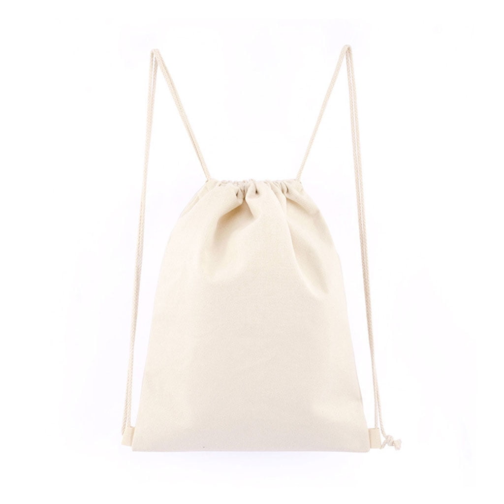 Cotton Drawstring Backpack Gym Sacks Canvas Cinch Sport Pack for Men, Women - Walmart.com