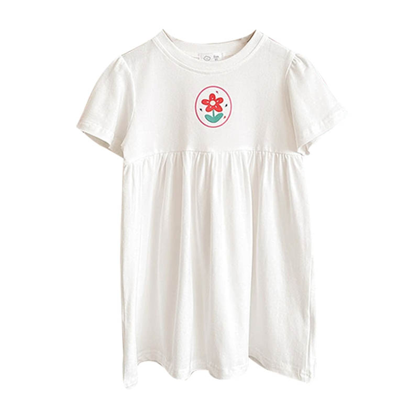 Cotton Dress Girl Easter Dresses Print Floral Birthday Party Princess ...