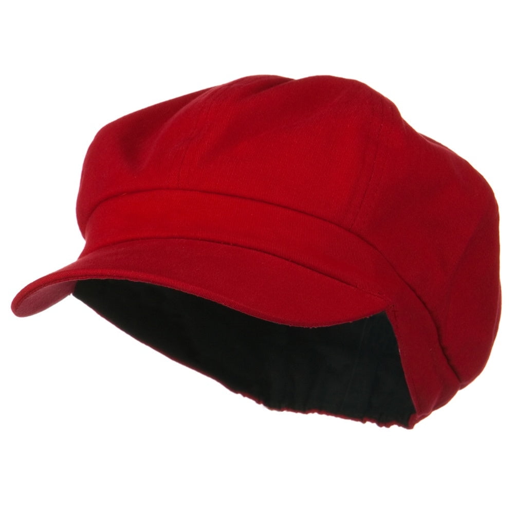 Cotton Elastic Big Size Newsboy Cap - Red 2XL-3XL - Walmart.com