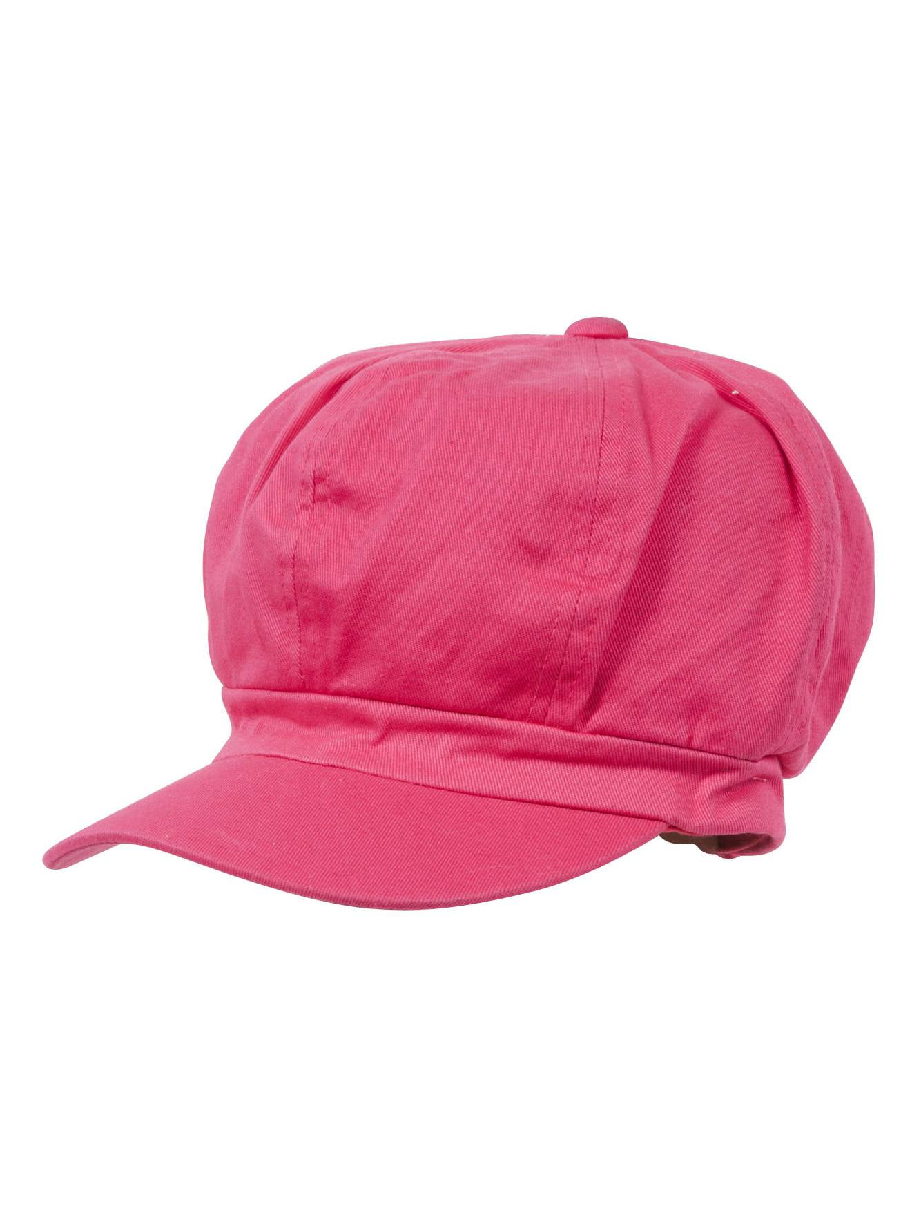Cotton Elastic Newsboy Cap - Hot Pink - Walmart.com