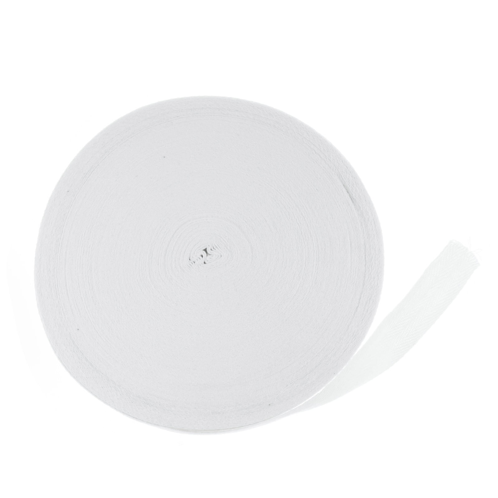 Cotton Fabric Tape For Sewing, 50m 1 Inch White Bias Binding Webbing ...