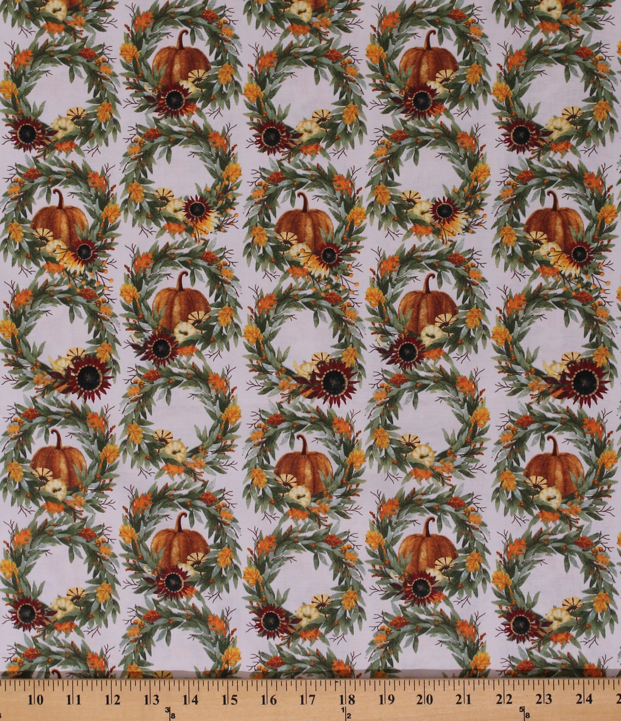 Cotton Fall Autumn Leaves Wreaths Pumpkins Harvest Foliage Nature ...
