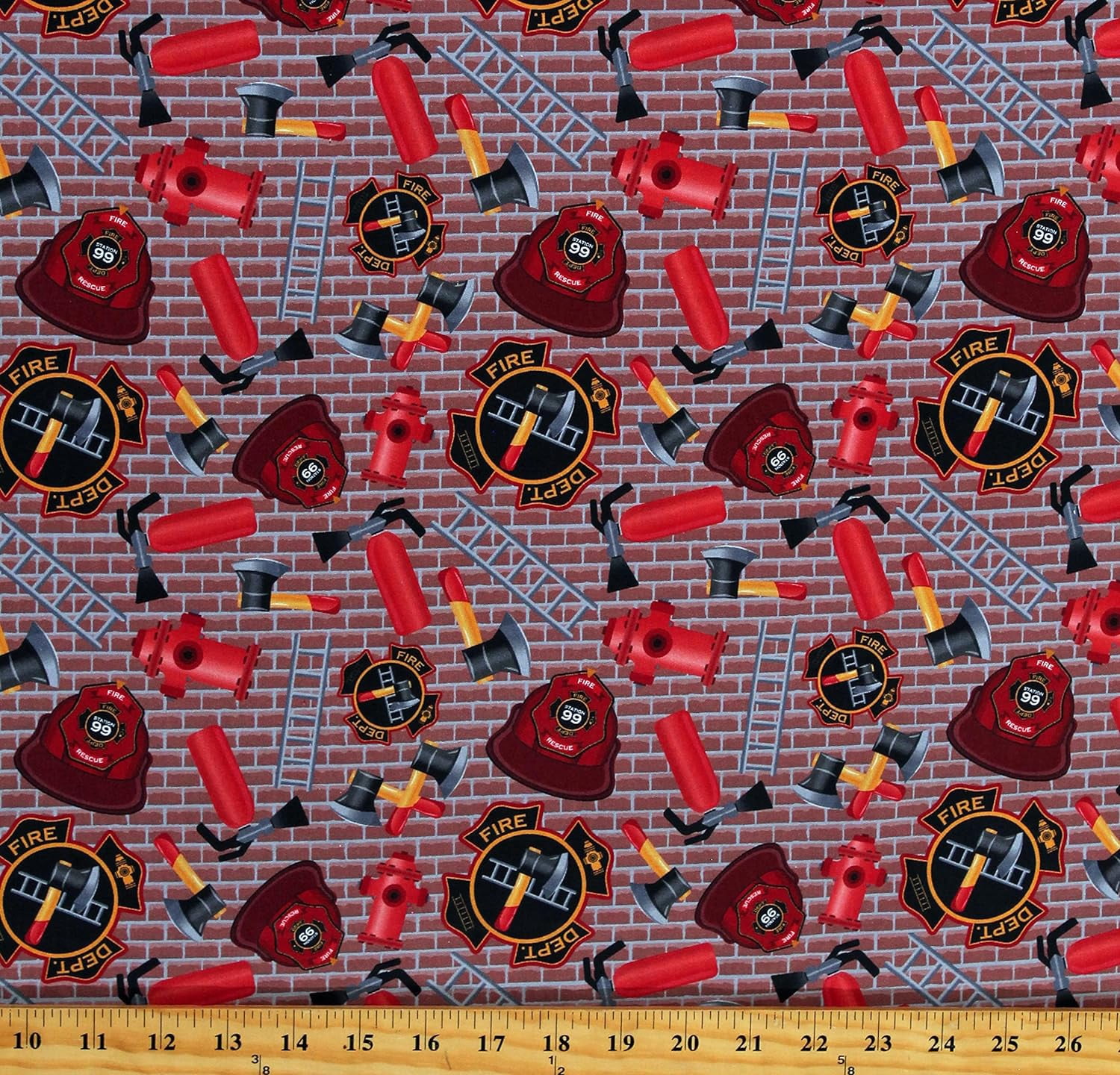 Cotton Fire Department Firefighters Gear Equipment Hats Fire Hydrants ...