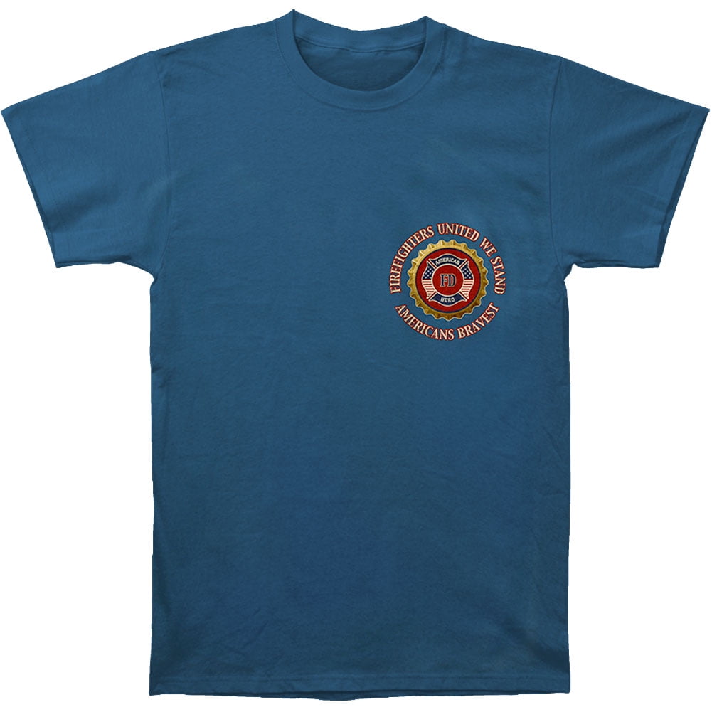 Cotton Firefighter Denim Fade T-Shirt - Walmart.com