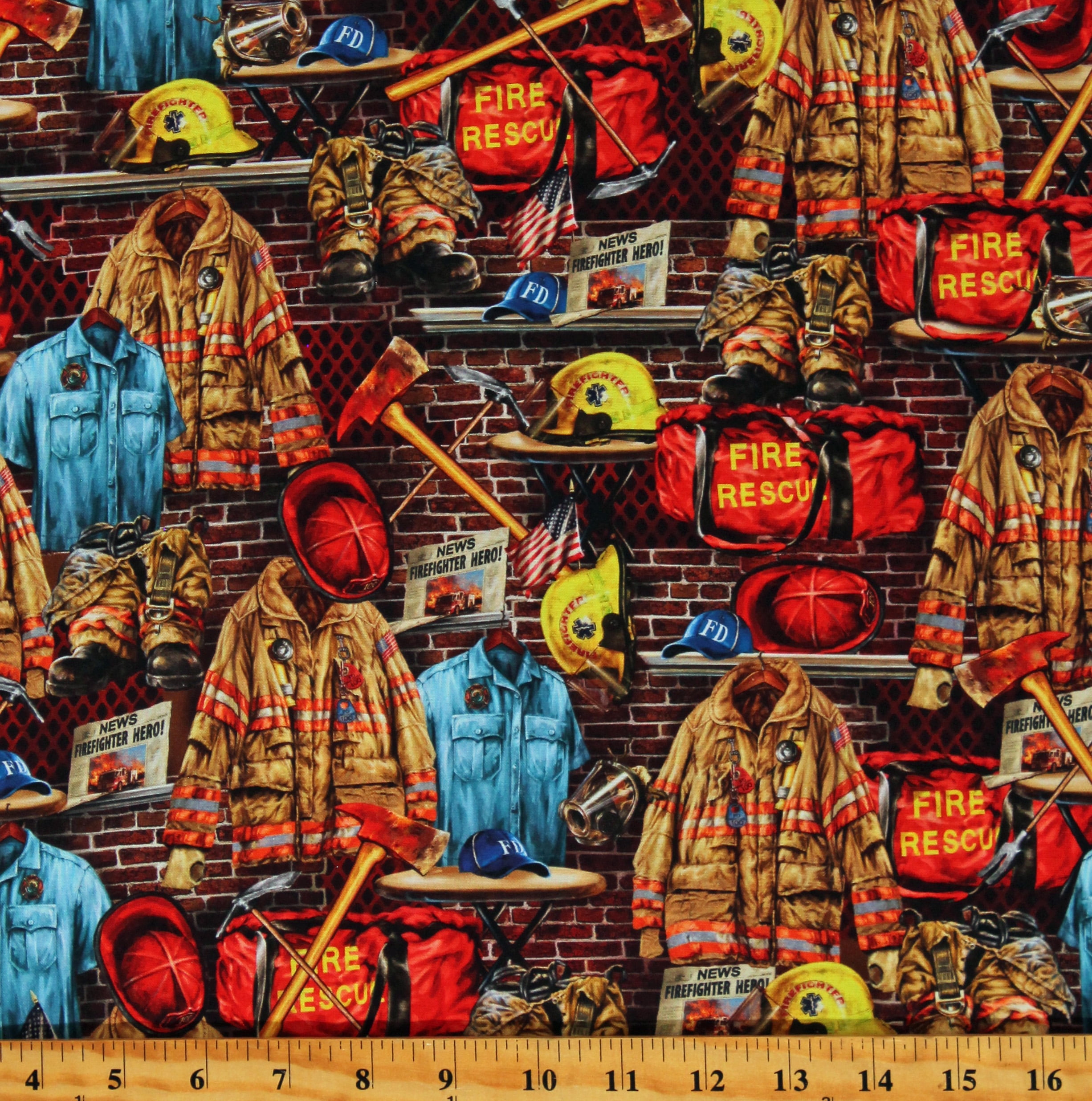 Cotton Firefighter Equipment Firefighters Fire Department First ...