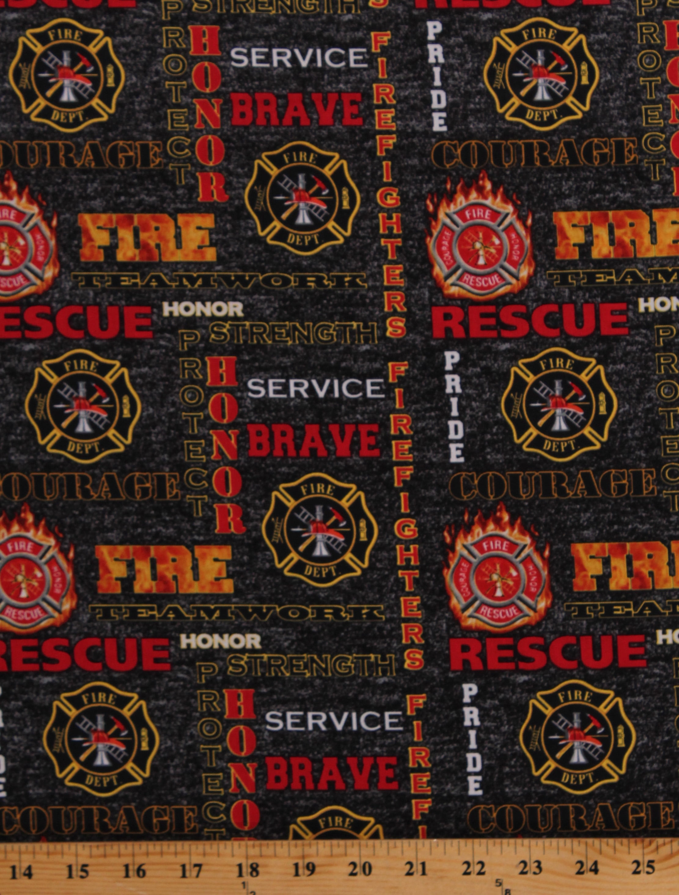 Cotton Firefighters Firemen Fireman Fire Department Emblem Motto ...