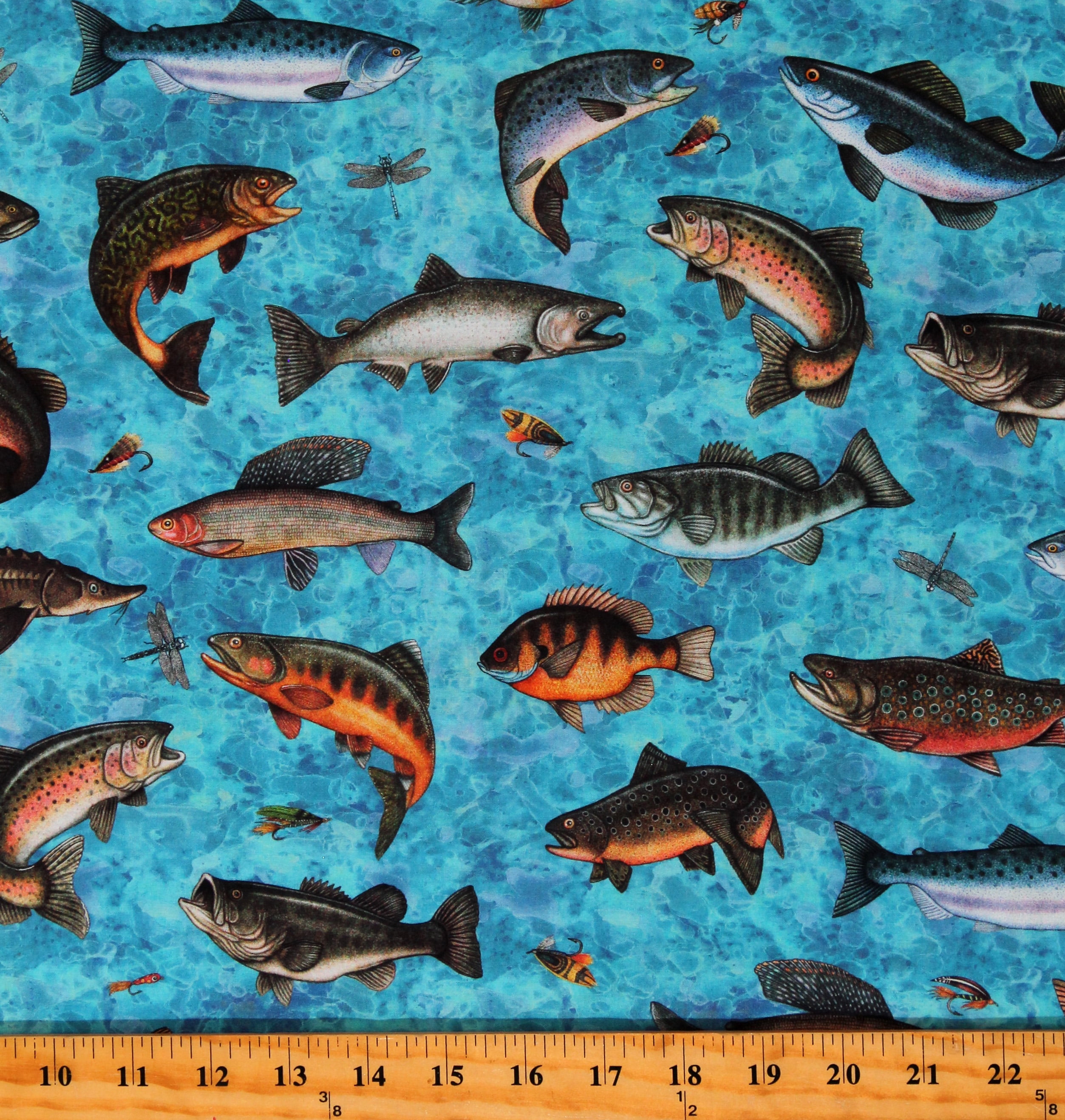 Cotton Fish Tails Fishes Water Lures and Baits Fishing Blue Cotton ...