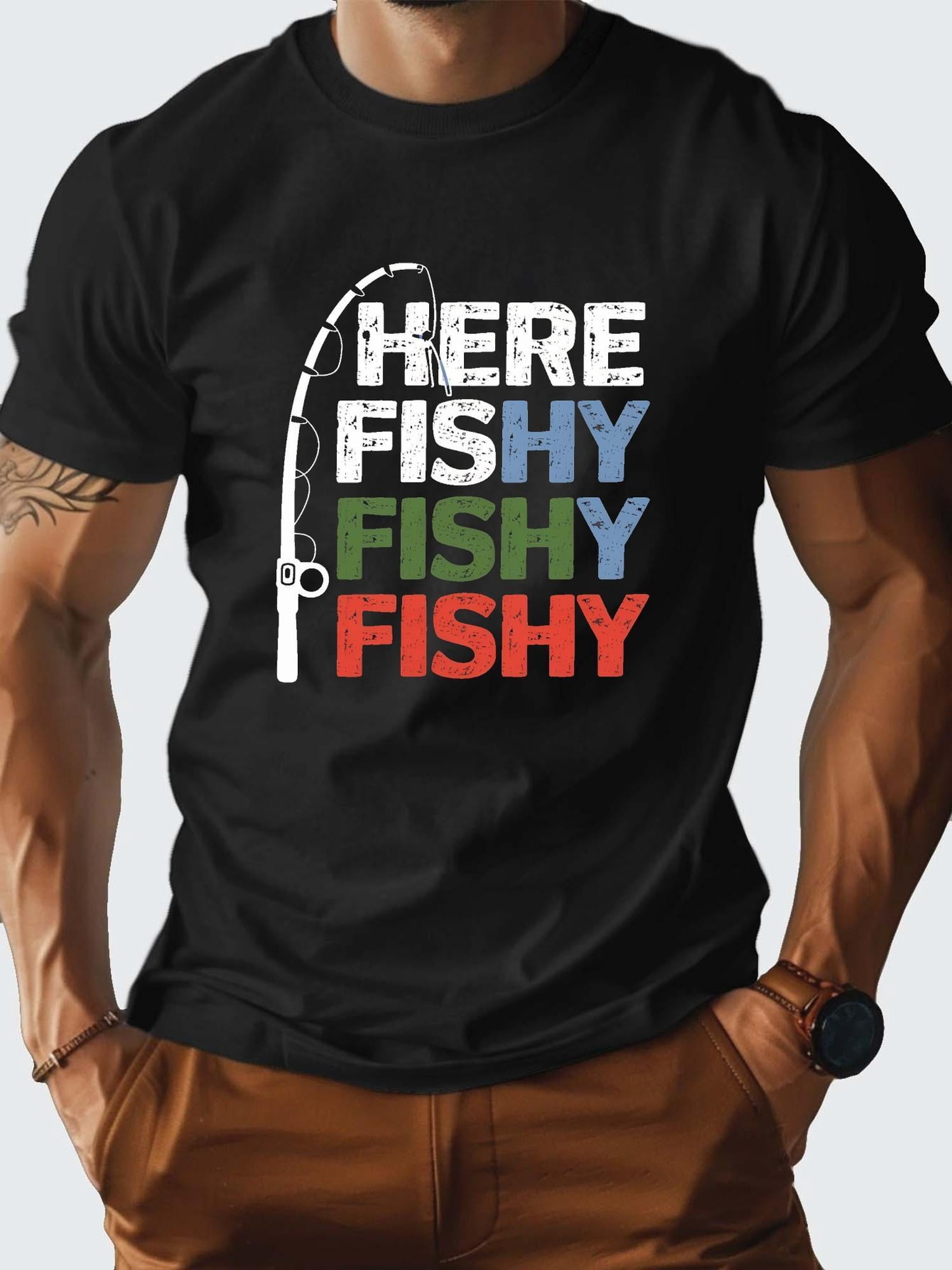 [Cotton Fishing Shirt] Comfortable Cotton Men's Graphic T-Shirt - Short ...