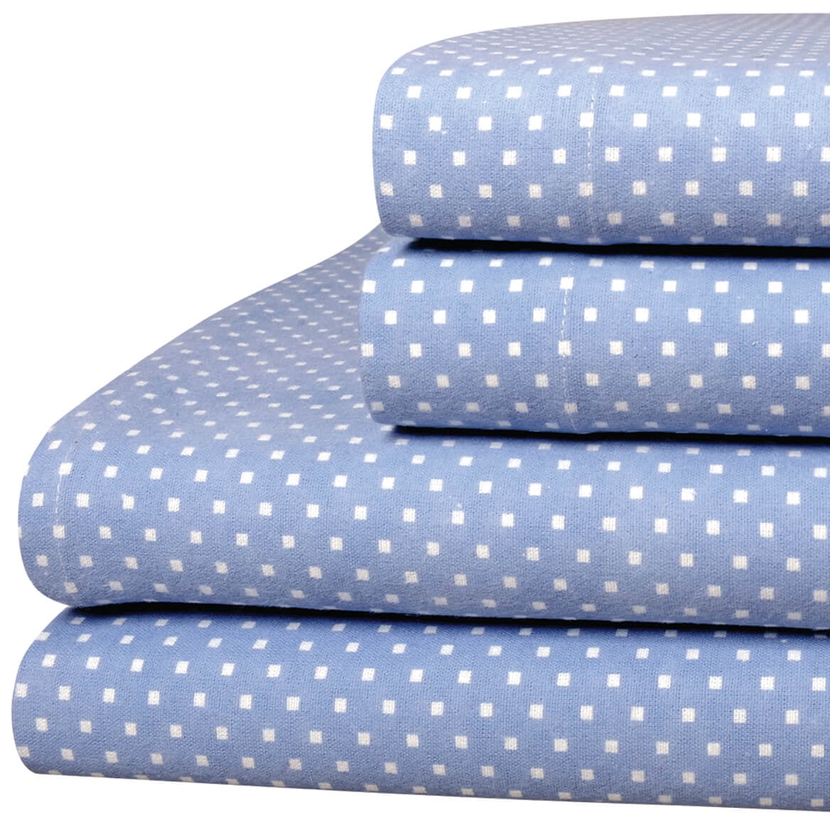 Cotton Flannel Sheet Sets by OakridgeTM, King, Polka Dot - Walmart.com