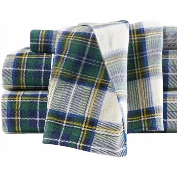 Cotton Flannel Sheets King Size, Ultra Soft Flannel Sheet Set with 14 ...