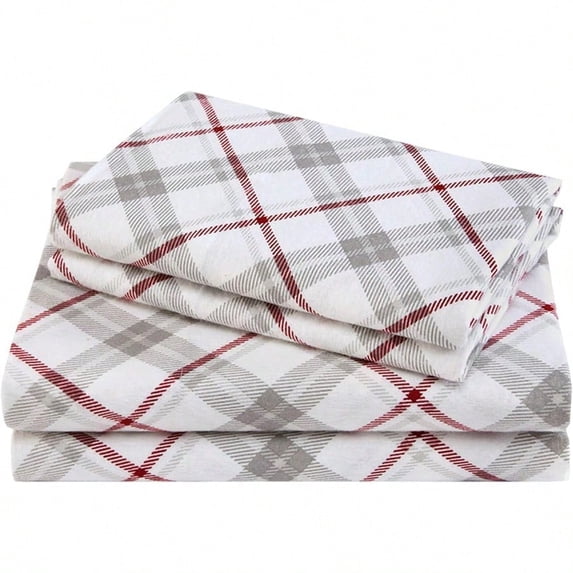 Cotton Flannel Sheets King Size Ultra Soft Flannel Sheet Set with 14 ...