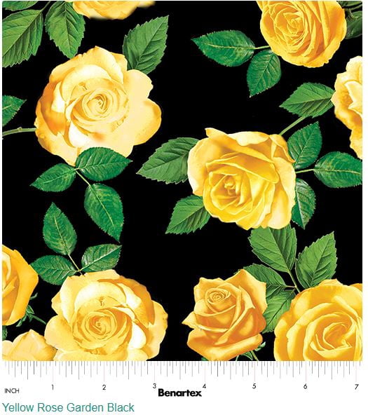 Cotton Flowers of Friendship Flowers Floral Roses Garden Benartex ...