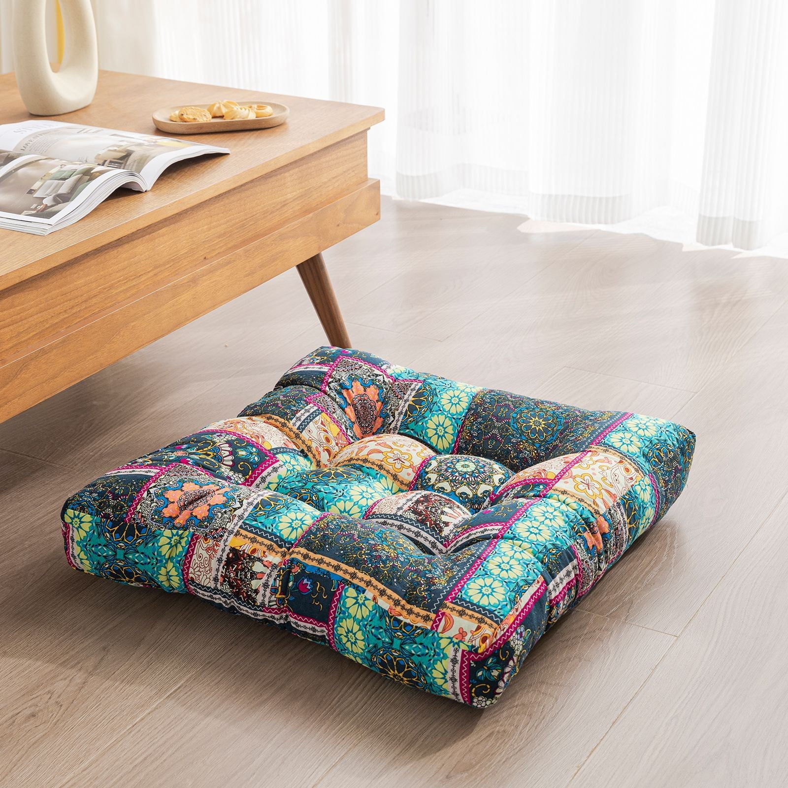 Cotton Futon Mat Beautiful Butt Mat Thickened Chair Mat Floor Seat Mat ...