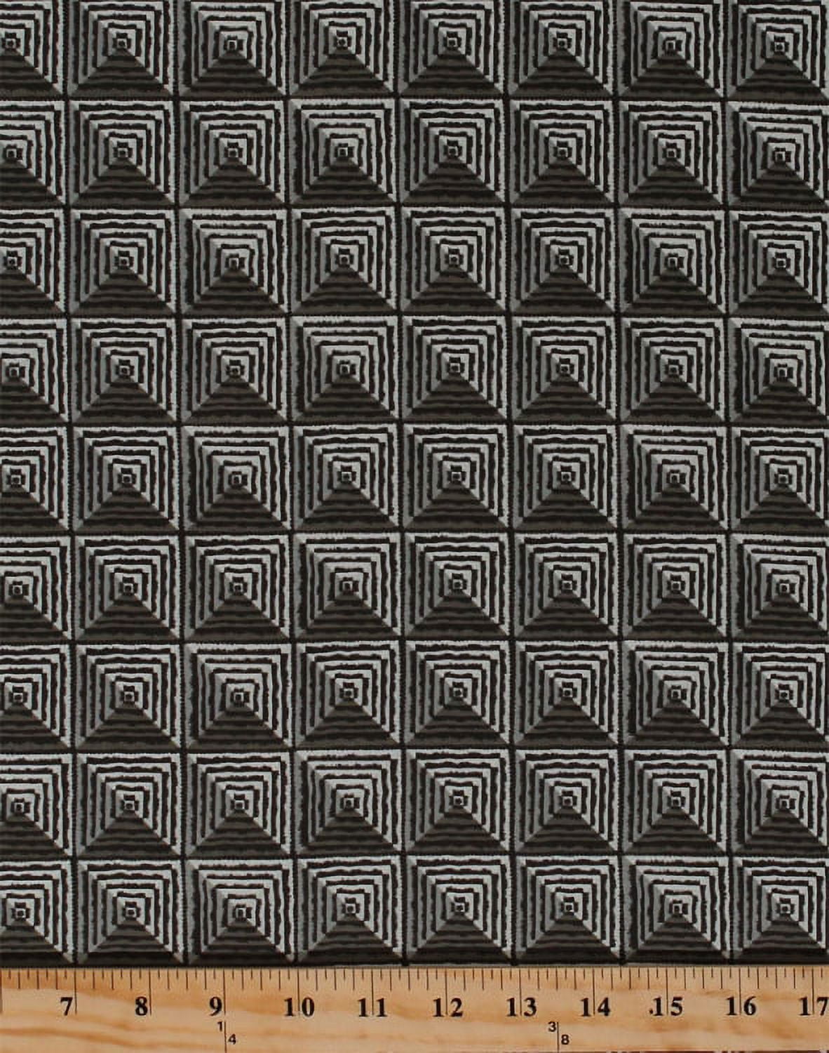 Cotton Geometric Squares Diamonds Pyramid Shapes Three-Dimensional Look ...