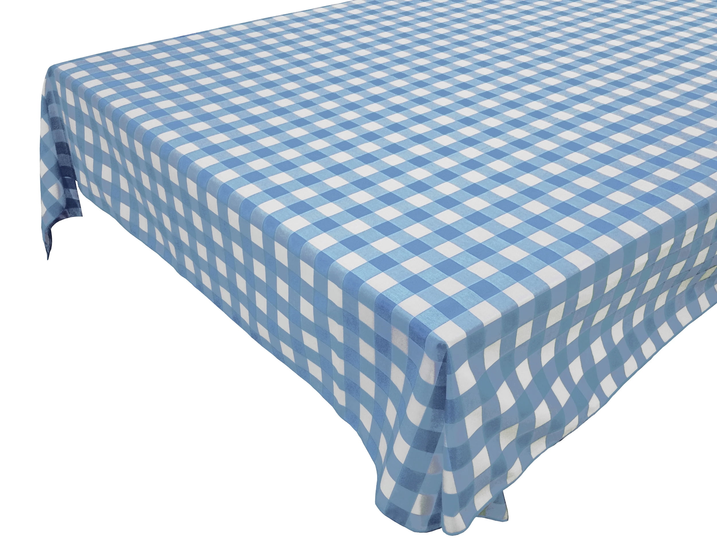 Cotton Gingham Checkered Tablecloth Light Blue - Walmart.com