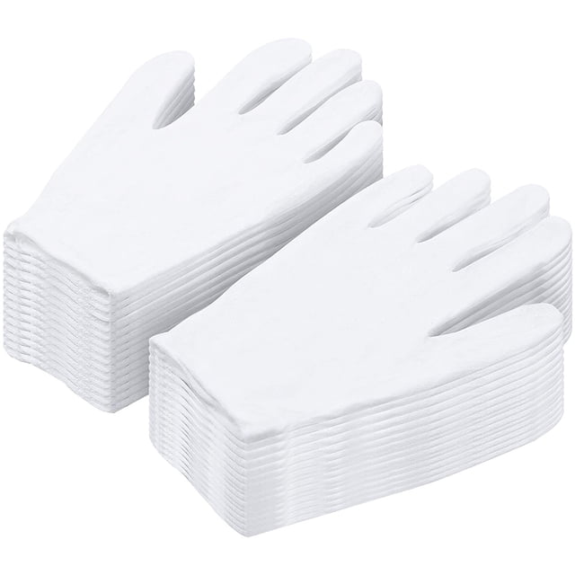 Cotton Gloves for Dry Hands, 20 Pairs Large White Cotton Gloves for ...