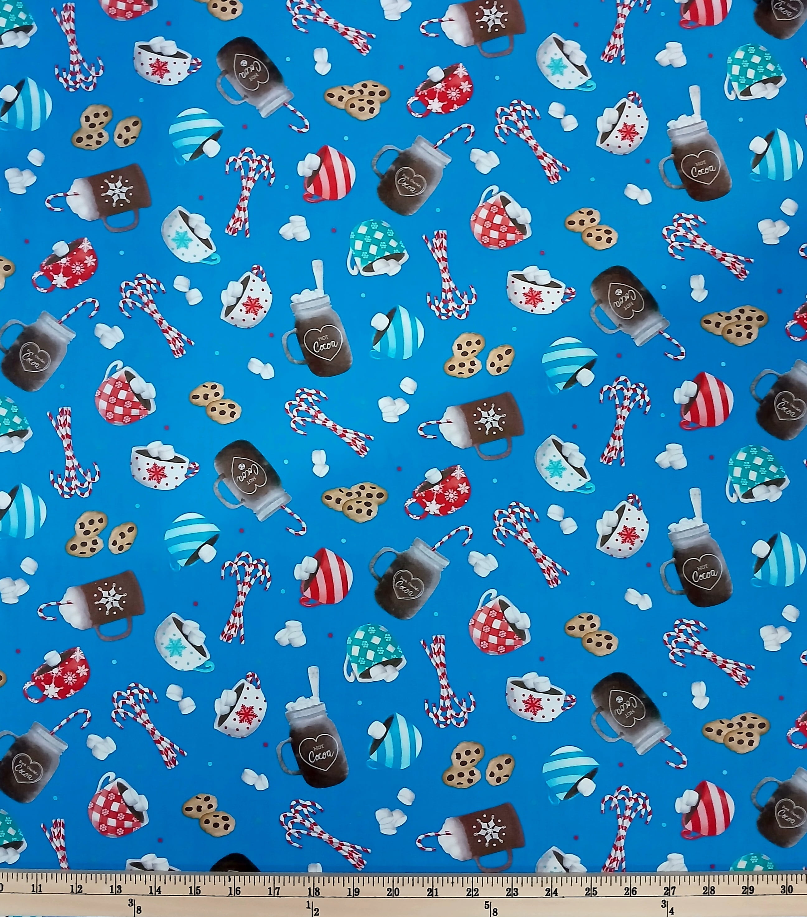 Cotton Gnome Wonderland Winter Christmas Candy Canes Hot Cocoa ...