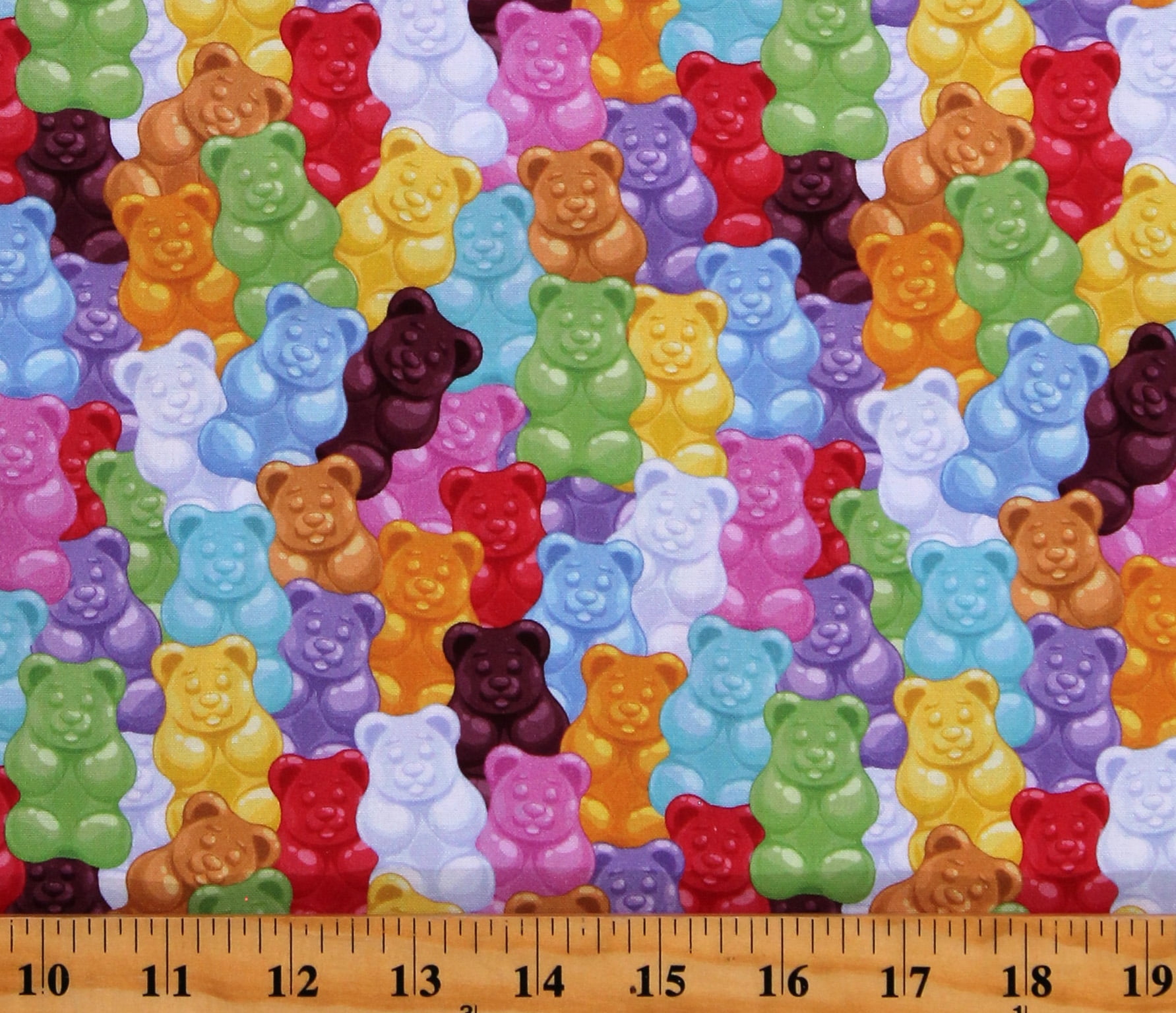 Cotton Gummy Bears Gummies Candies Sweets Food Multi-Color Cotton ...