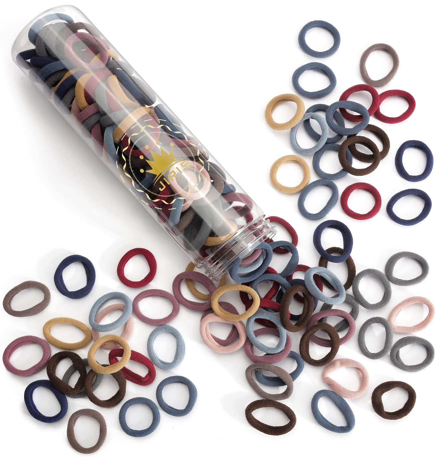 Cotton Hair Ties - 100PCS Seamless Thick Elastic Ponytail Holders, No ...