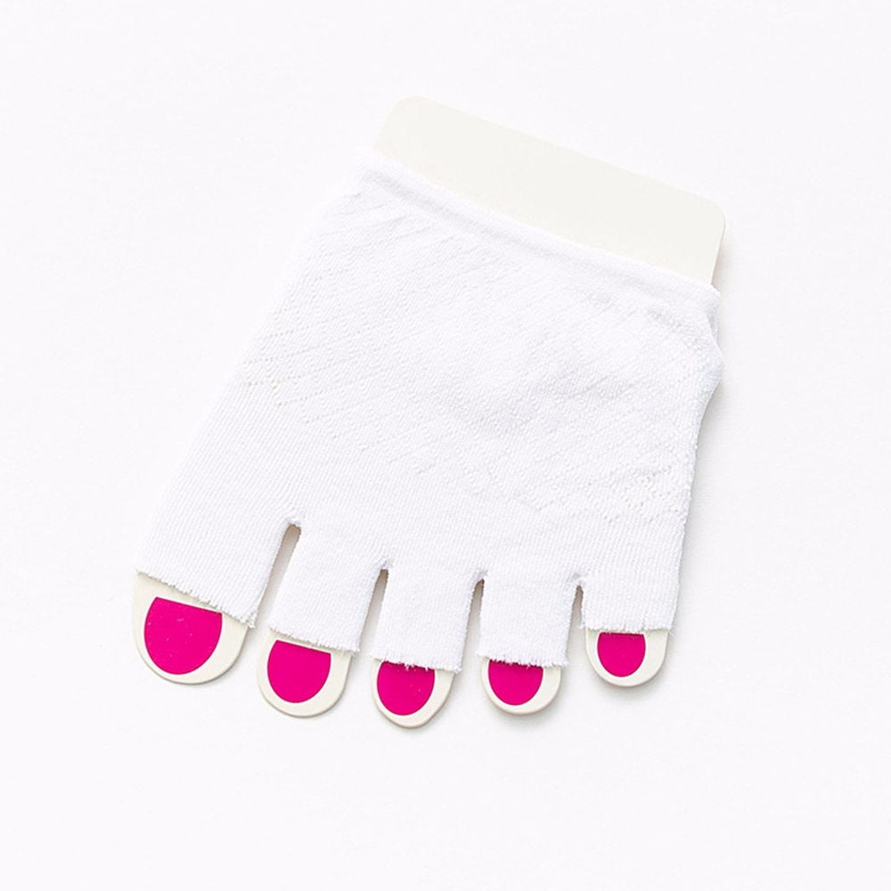 Cotton Half Palm Five Fingers Socks Ladies Invisible Summer Thin High ...
