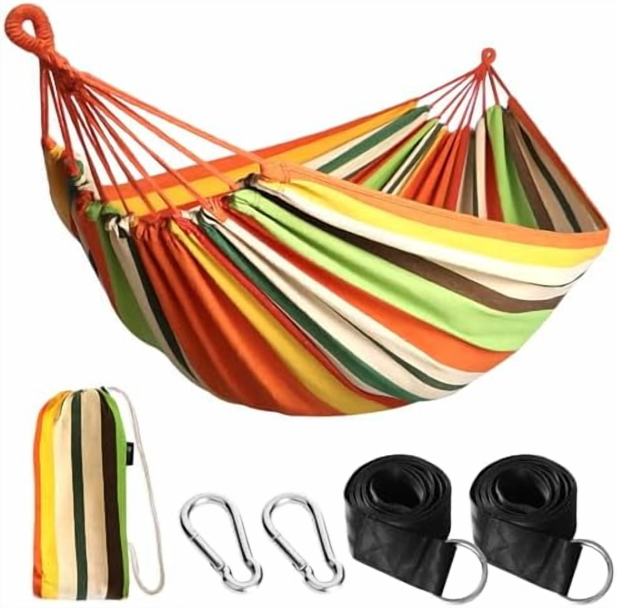 Cotton Hammock Portable Camping Hammocks for Hanging Sturdy Garden ...