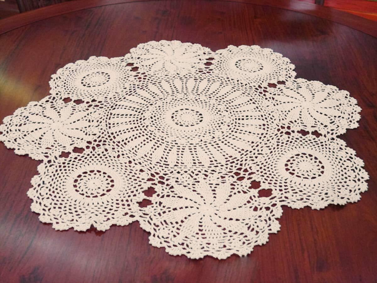 Cotton Handmade Crochet Lace Tablecloth Doilies Doily - Walmart.com