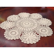 13 Inch Round Handmade Cotton Crochet Lace Doily Doilies Tablecloths ...