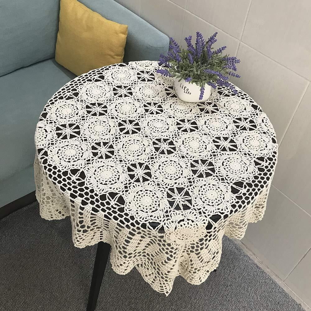 Cotton Handmade Crochet Square Tablecloth Doilies Lace Table Covers ...