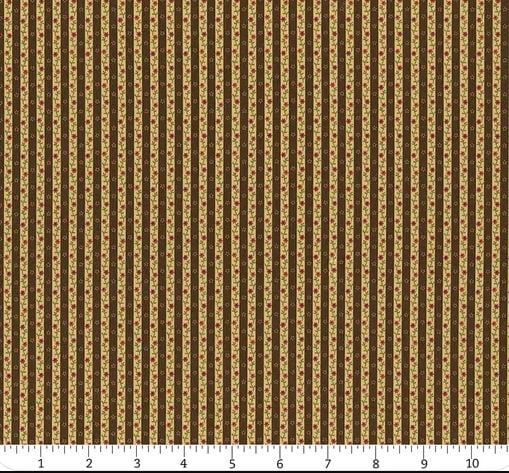 Cotton Hearthstone Sew'n Wild Oats Flowers Stripes Pattern Designs ...