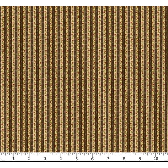 Cotton Hearthstone Sew'n Wild Oats Flowers Stripes Pattern Designs ...