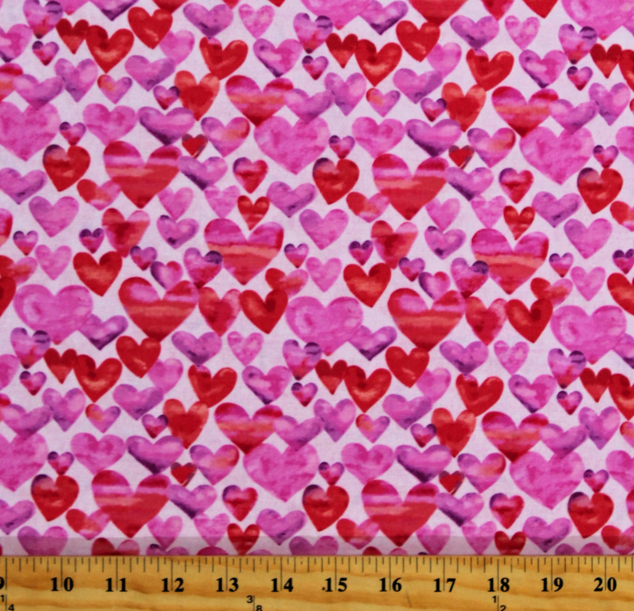 Cotton Hearts Pink Red Valentine's Day Love Color My Valentine Cotton ...