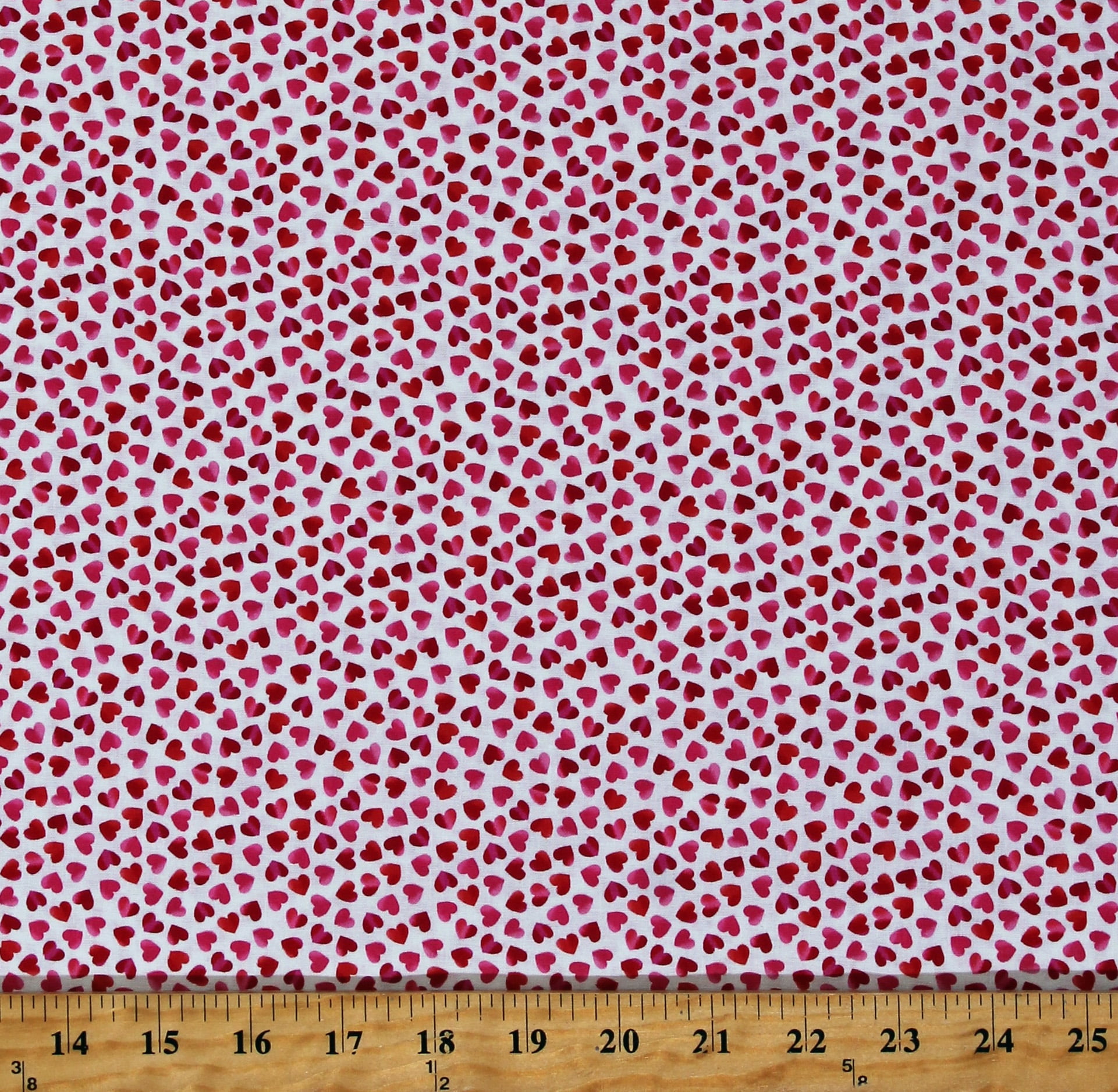 Cotton Hearts Small Red and Pink Hearts on White Love Valentine's Day ...