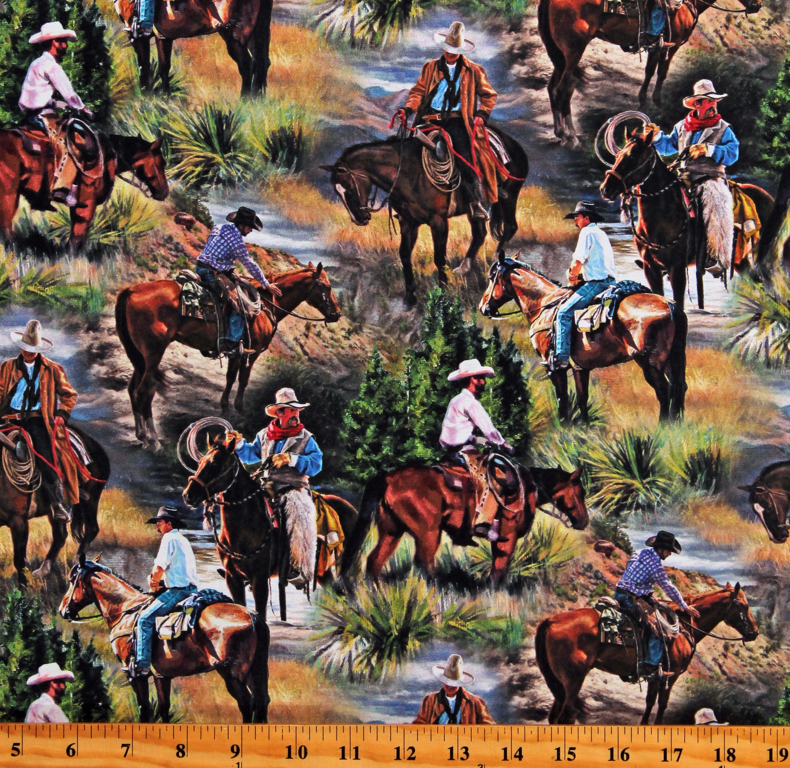 Cotton Hidden Valley Cowboys Southwestern Horses Pastures Trail ...