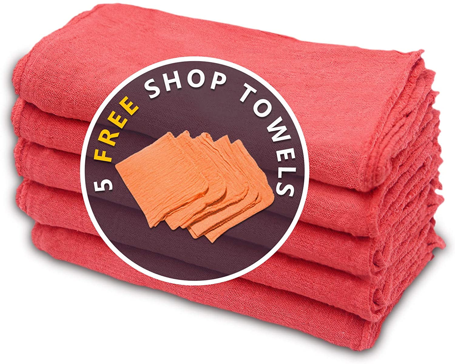 Cotton Homes Multi-Purpose Colored Shop Towels - Pack of 50, 12x14 Inch ...