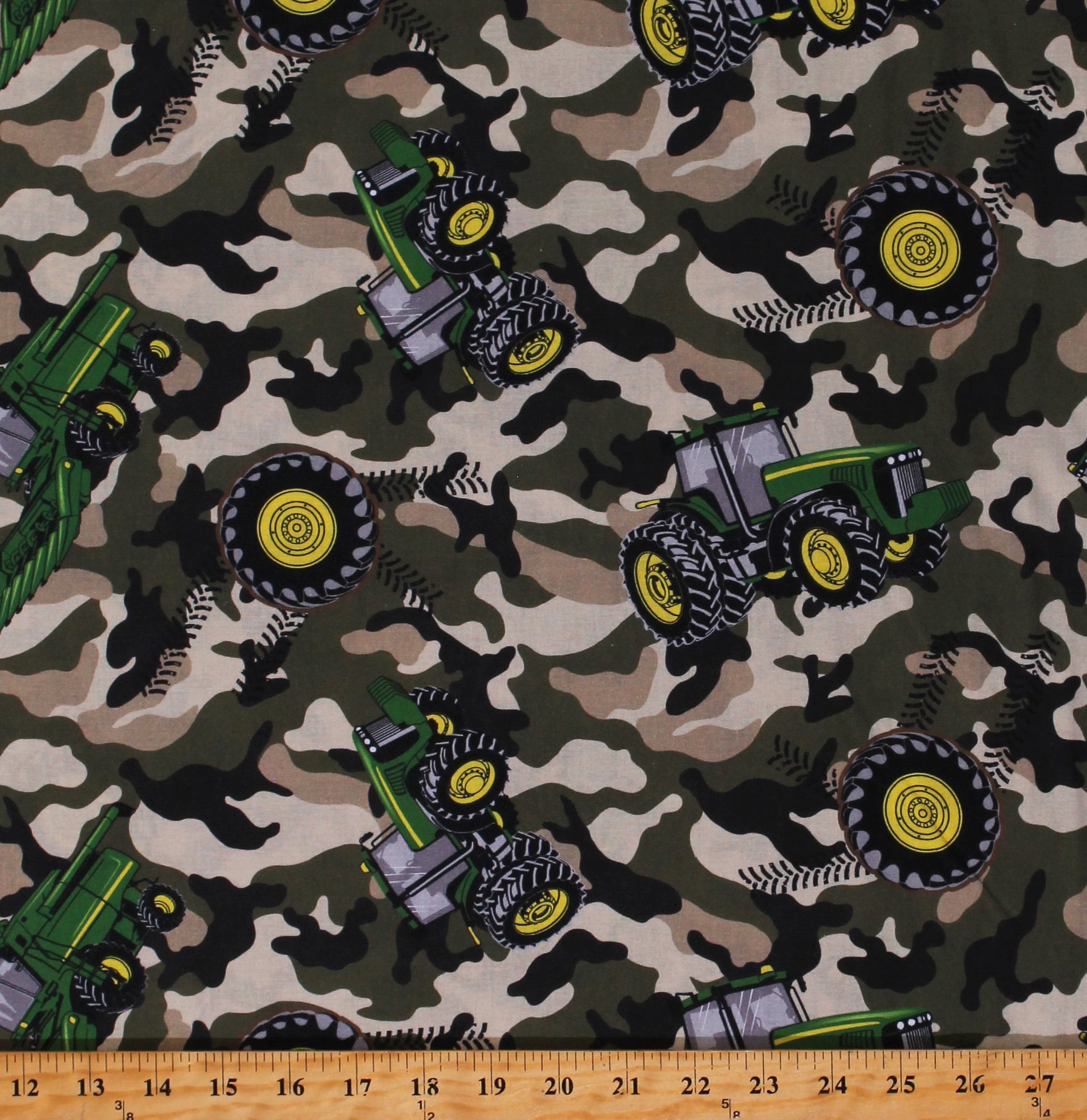 Cotton John Deere Camouflage Tractor Toss Tractors Farmers Farming ...