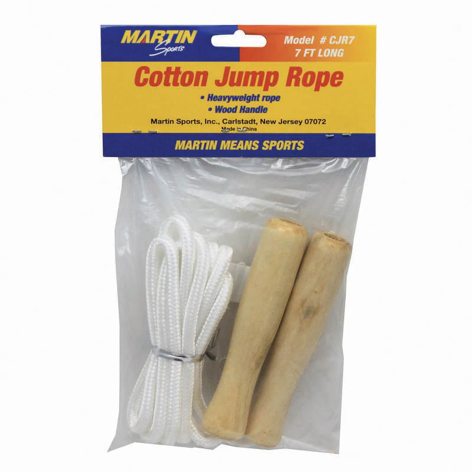 Cotton Jump Rope, Wood Handle, 7' | Bundle of 10 Each - Walmart.com