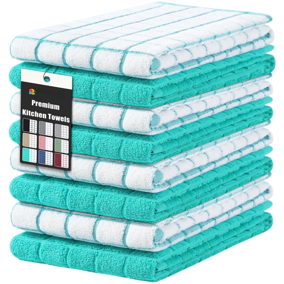 Cotton Kitchen Towels 16"x 28" Large Ring Spun 390 Gsm Dish Super ...