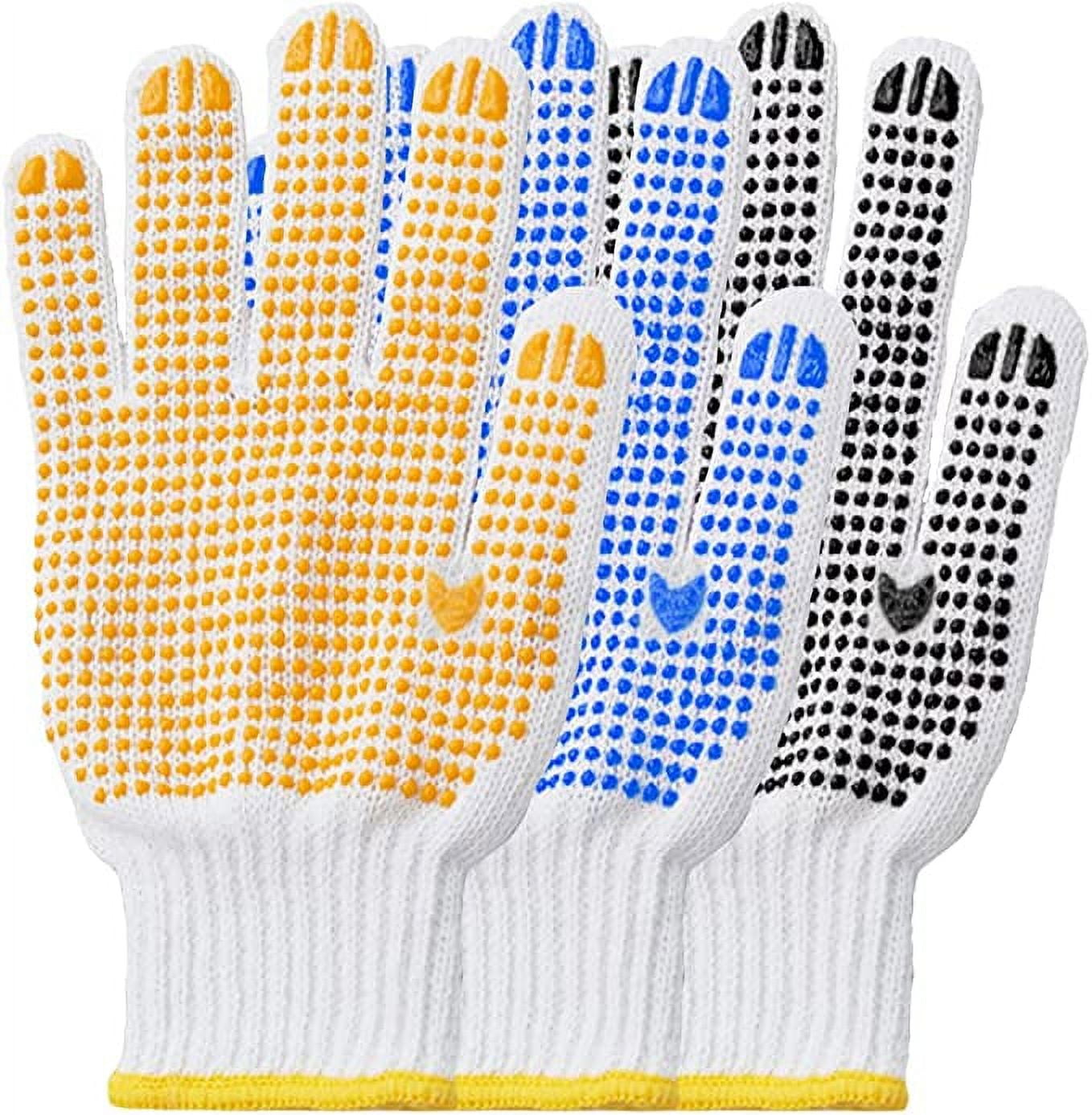 Cotton Knitted Safety Protection Work Gloves Soft Work Gloves with Dots ...