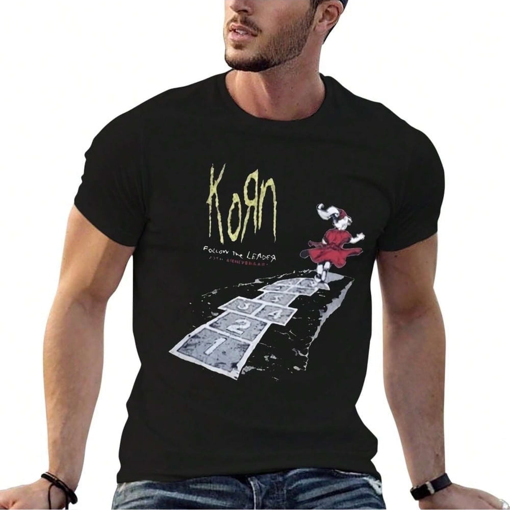 Cotton, Korn Follower 20th Anniversary T-Shirt, Casual Summer Crew Neck ...