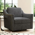 Cotton Linen 360 Degree Swivel Armchair, Ergonomic Design | Add Comfort ...