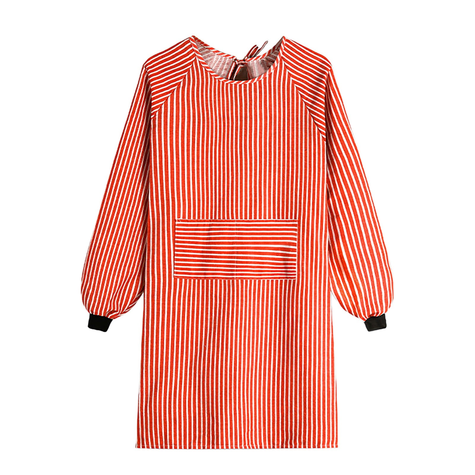 Cotton and Linen Apron, Ongmies Long Sleeved Cotton Linen Apron Kitchen ...