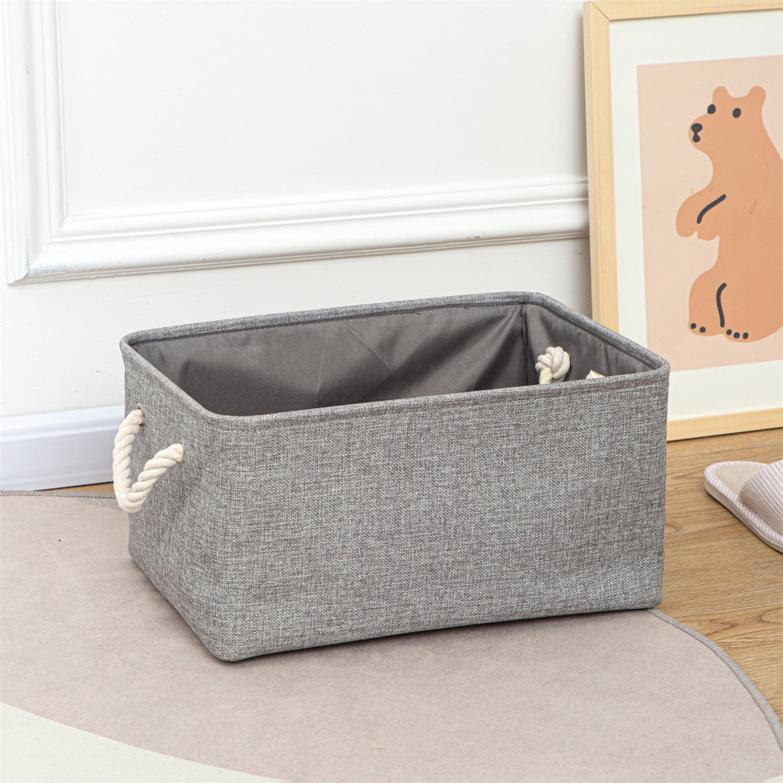 Cotton Linen and Canvas Storage Box Closet Organizers and Storage Mini ...