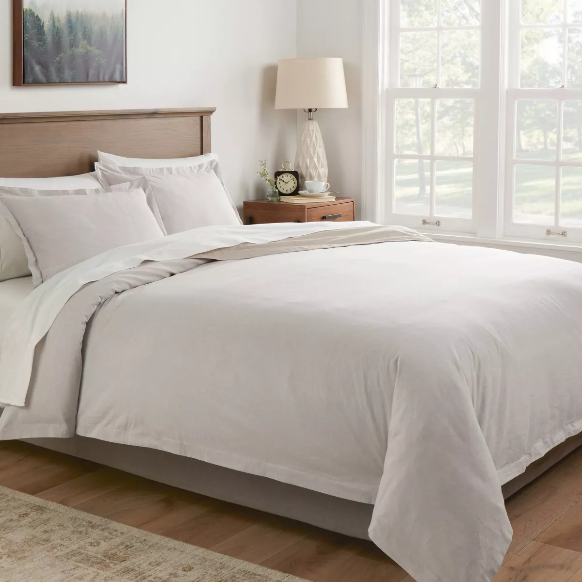 Cotton Linen Chambray Duvet Cover & Sham Set - Threshold™ - Walmart.com
