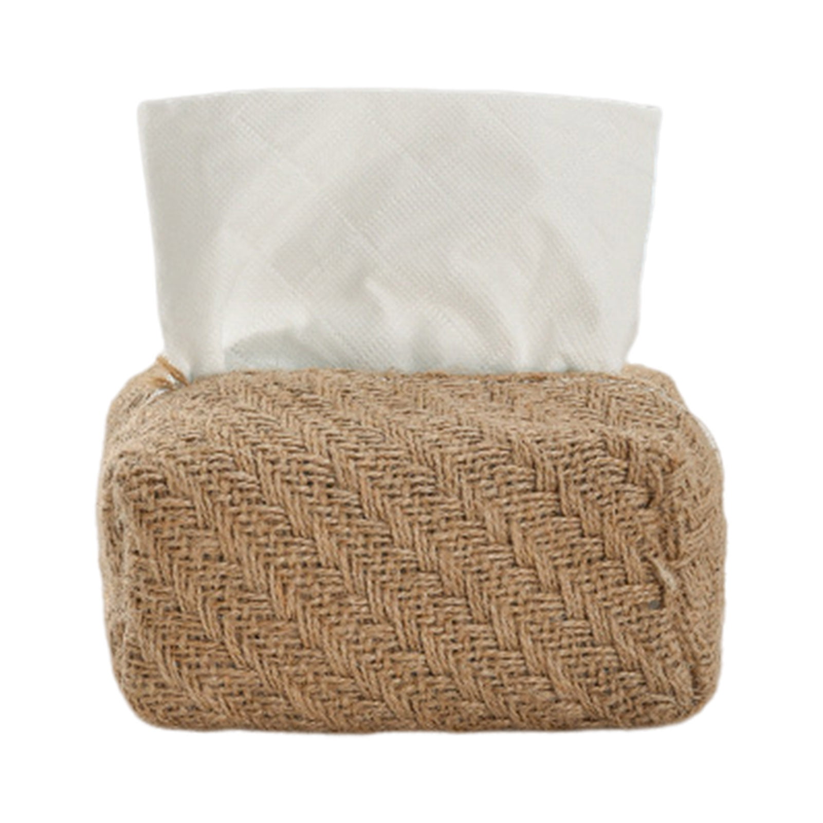 Cotton Linen Fabric Tissue Holder - Rectangular Hand-Woven Tissue ...